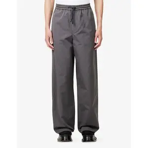 Loewe Anagram-embroidered Cotton-blend Trousers