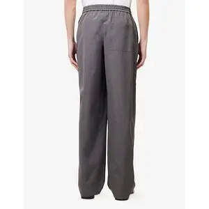 Loewe Anagram-embroidered Cotton-blend Trousers
