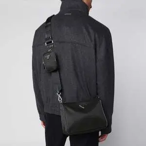 Prada Cross-body Bag In Re-nylon And Saffiano Leather