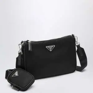 Prada Cross-body Bag In Re-nylon And Saffiano Leather