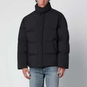 Saint Laurent Quilted High-neck Jacket - Black