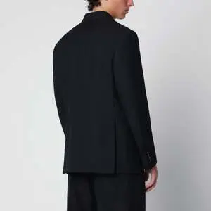 LARDINI Double-breasted Jacket In Wool With Pinstripe Pattern