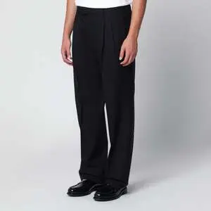LARDINI Pleated Trousers With Pinstripe Pattern