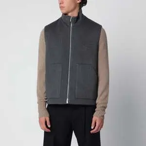 LARDINI Wool And Cashmere Zip-up Vest