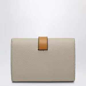 Loewe Small Vertical Wallet In Light Oat / Honey Grained Leather