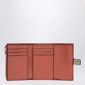 Loewe Small Vertical Wallet In Light Oat / Honey Grained Leather