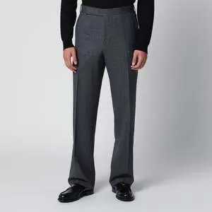 LARDINI Trousers In Wool - Grey