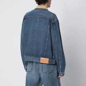 JW Anderson Denim Jacket With Ribbed Collar