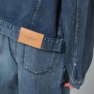JW Anderson Denim Jacket With Ribbed Collar