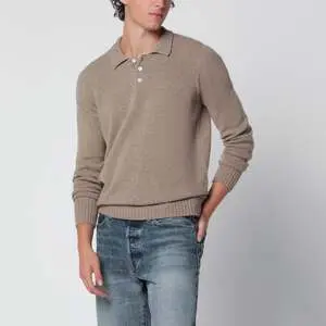 DRUMOHR Mélange Wool Polo Sweater