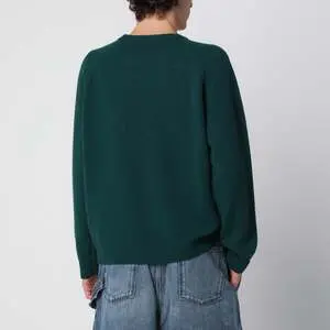 JW Anderson Forest Wool Sweater With Logo Embroidery