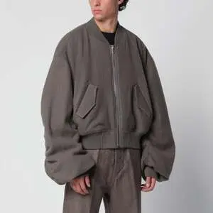Rick Owens Wool Bomber Jacket - Grey