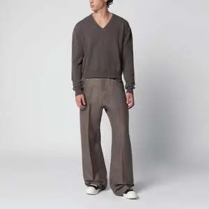 Rick Owens Taupe Cotton-blend Trousers