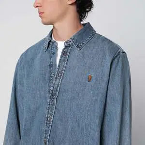 AMI Paris De Coeur Used Denim Shirt