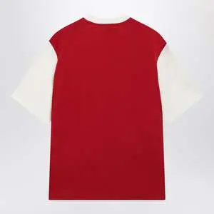 AMI Paris Ruby T-shirt With Logo Embroidery - Red