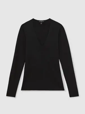 REISS Atelier Knitted Silk-blend Top