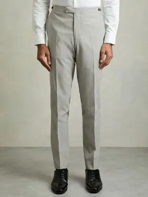REISS Puppytooth-check Suit Trousers Slim-fit