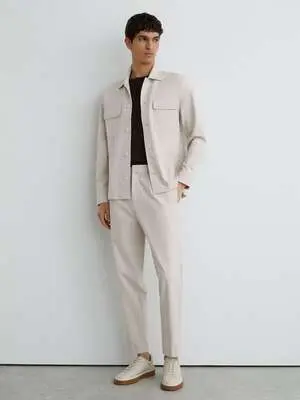 REISS Cleric Technical Elasticated-waist Tapereds