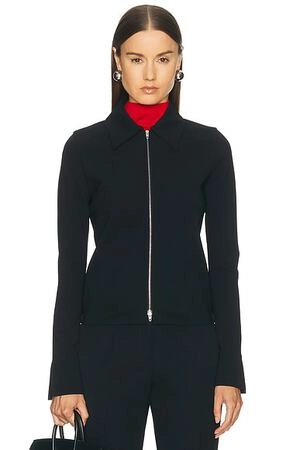 JIL SANDER Zip Up Jacket - Black