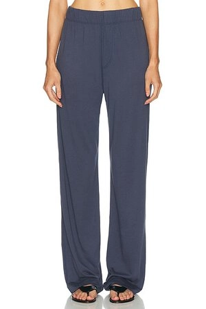 Eterne Lounge Cotton Modal Pant - Washed Navy