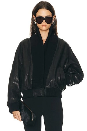 Magda Butrym Leather Jacket - Black