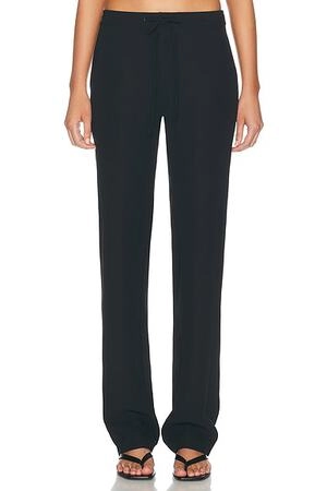 EAVES Brynn Polished Crepe Pant - Black