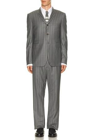 Thom Browne Fit Wool Flannel Chalk Stripe Blazer