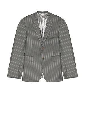 Thom Browne Fit Wool Flannel Chalk Stripe Blazer