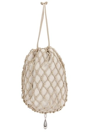 Savette Macrame Pouch Bag - Bone
