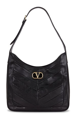 Valentino Garavani Loise Medium Hobo Bag - Nero
