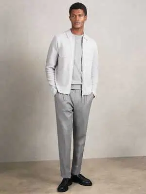 REISS Four-pocket Zip-through Cardigan