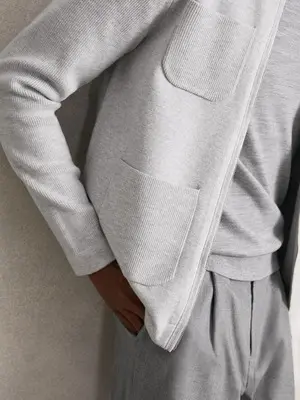 REISS Four-pocket Zip-through Cardigan