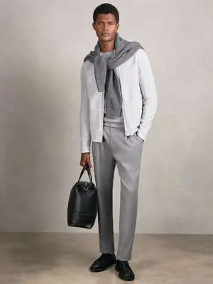 REISS Four-pocket Zip-through Cardigan