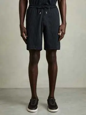 REISS Wave Jacquard Drawstring Shorts