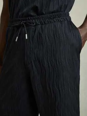 REISS Wave Jacquard Drawstring Shorts