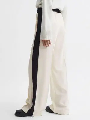 REISS May Leg Contrast Stripe Drawstring Trousers