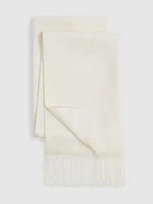 REISS Silk Fringed Scarf