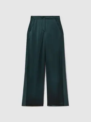 REISS Satin Wide Leg Trousers