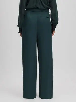 REISS Satin Wide Leg Trousers