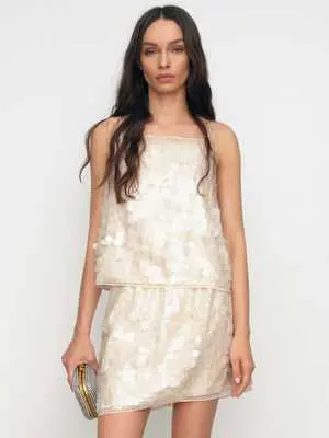 REISS Sequin Mini Skirt