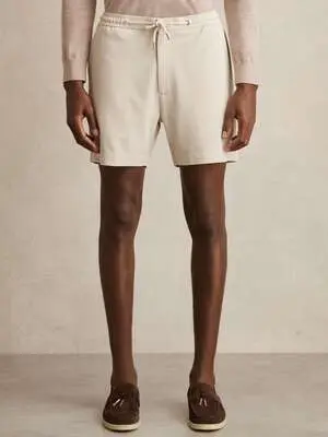 REISS Textured Drawstring Shorts