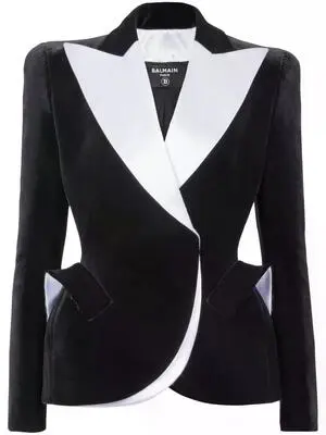Balmain Two-tone Velvet Blazer