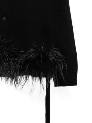 P.a.r.o.s.h Feather-trim Cardigan