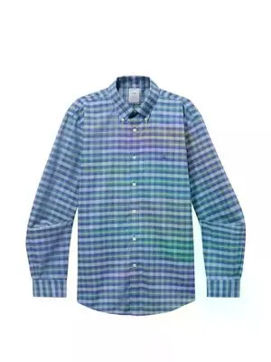 Brooks Brothers Button-down Collar Plaid Shirt - Blue
