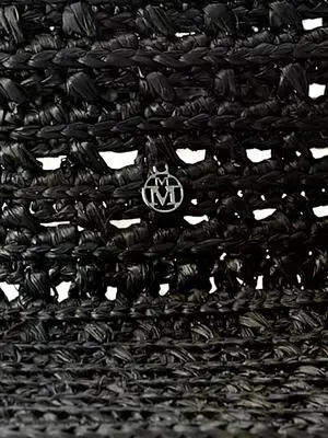 MAISON MICHEL Charles Woven Hat - Black