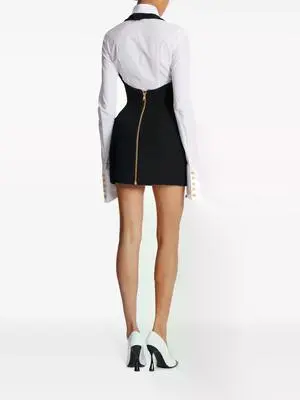 Balmain Rose Button Tulip Skirt