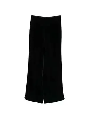 P.a.r.o.s.h Velvet Wide Leg Trousers - Black