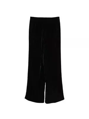 P.a.r.o.s.h Velvet Wide Leg Trousers - Black