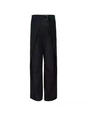 CLUB21 Adele Belted Wide-leg Trousers - Black