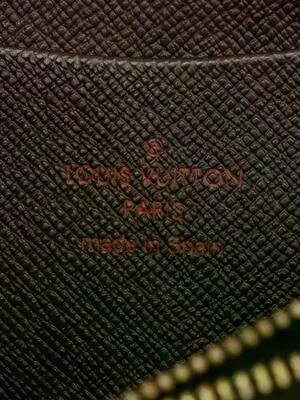 LOUIS VUITTON 2002 Damier Ebene Zippy Wallet Long Wallets - Brown